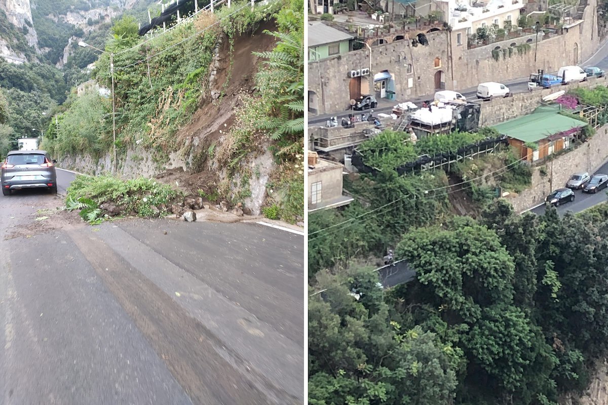 Il Vescovado - Amalfi, smottamento poco dopo il bivio per Agerola /FOTO Il Vescovado - Amalfi, smottamento poco dopo il bivio per Agerola /FOTO